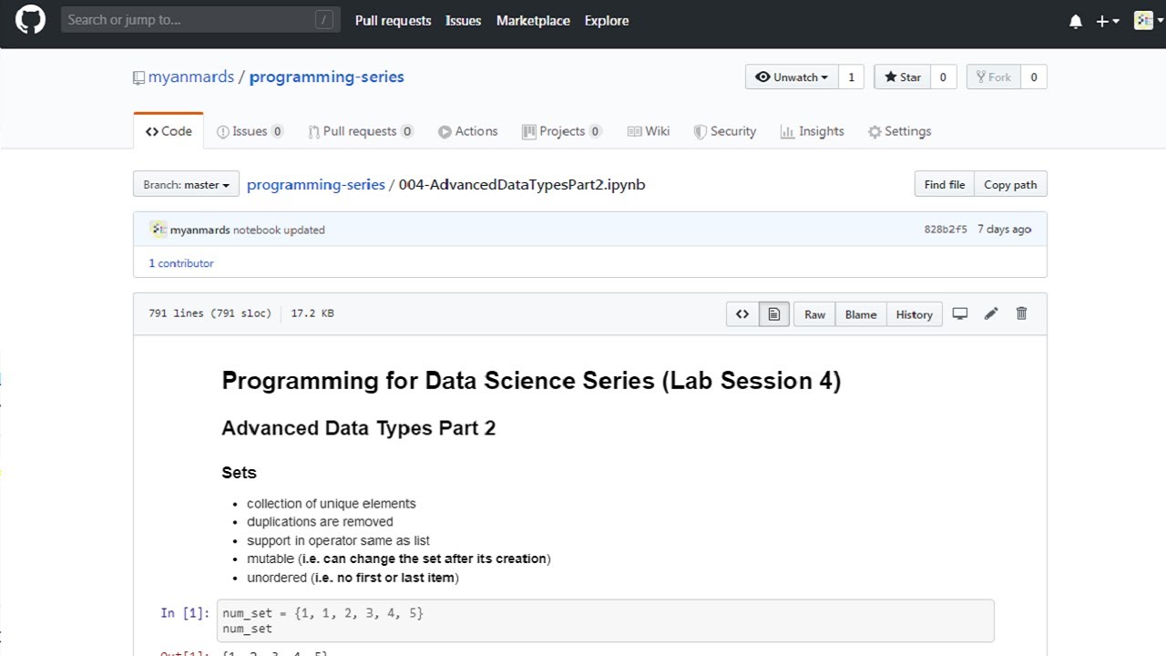 Lab - Advanced Data Types - Part 2 (PL004 by Myanmar Data Science ...