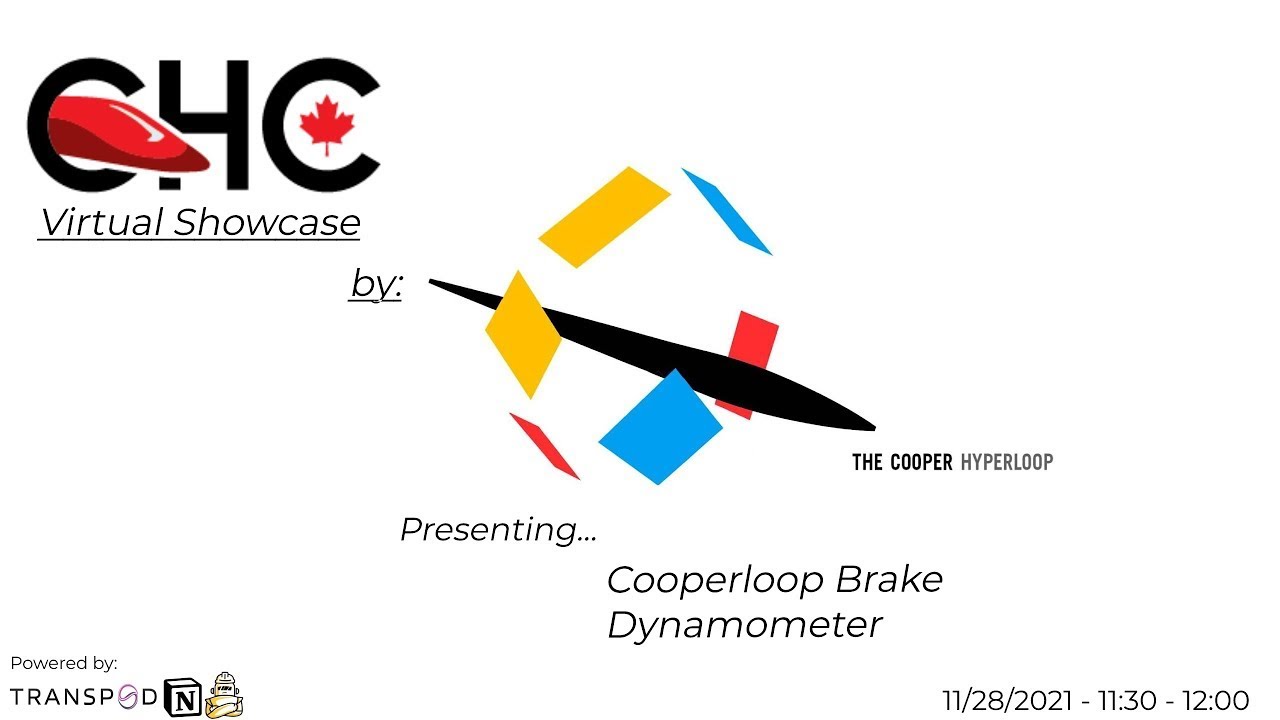 CHC Virtual Showcase - Cooper Hyperloop: Cooperloop Brake Dynomometer ...