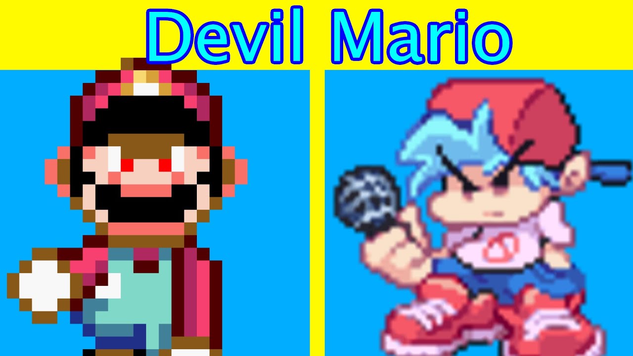 Devil Mario！發生在Power Star Mario事件！【Friday Night Funkin' 周五放克夜】 - YouTube