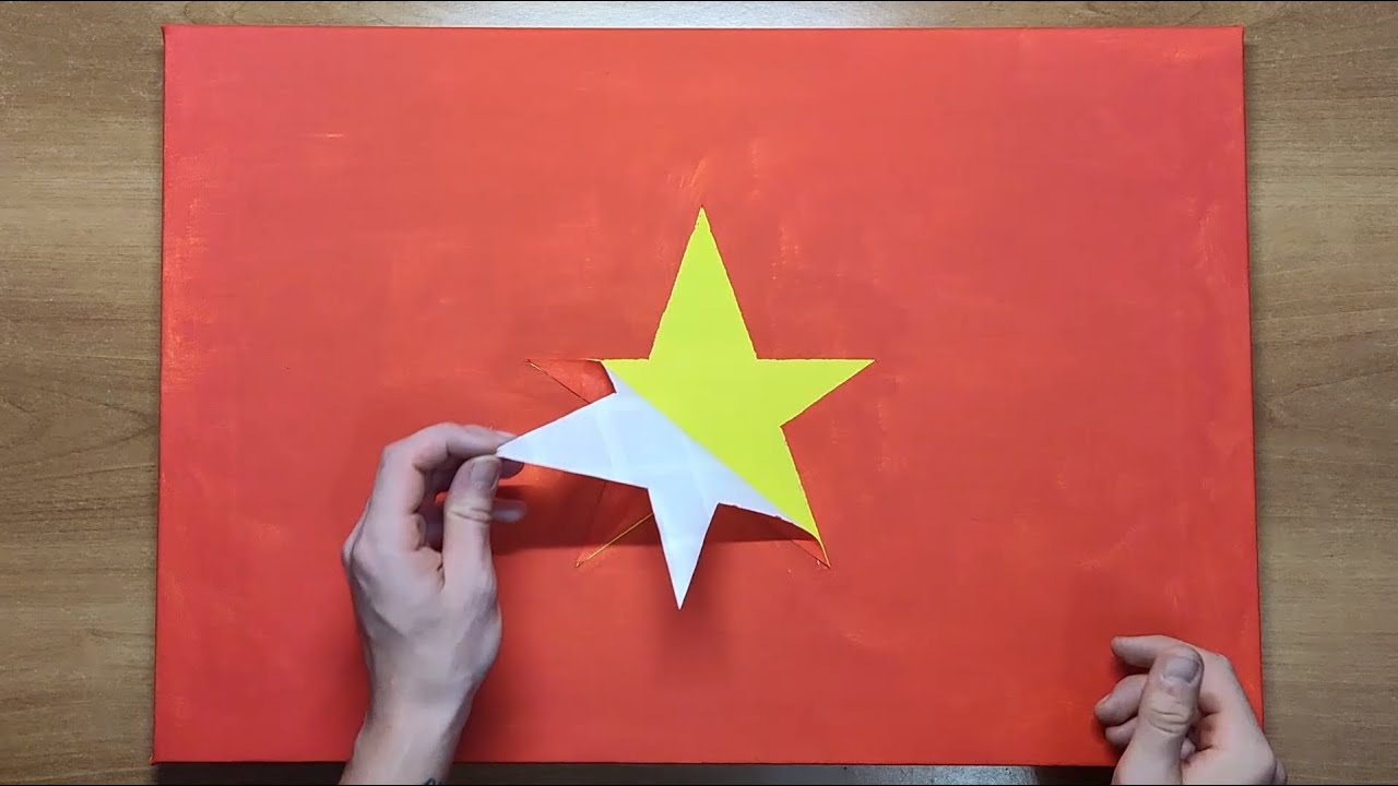 How To Paint The flag of VIETNAM - YouTube