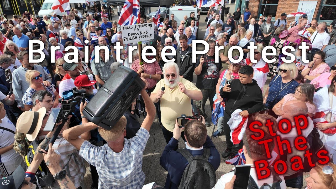 Braintree Protest | PEACEFUL! | Lots of speakers | Honest Interviews ...