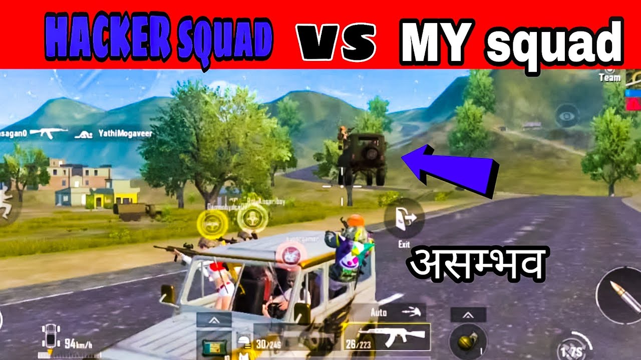 HACKER squad vs MY squad.i kill hacker squad 😆।😎🤣 ...