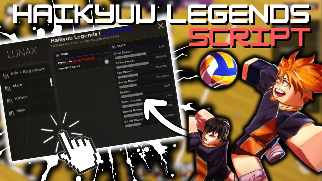 *NEW* Haikyuu Legends Script (PASTEBIN 2025) (HITBOX ,POWERFUL SERVE ...