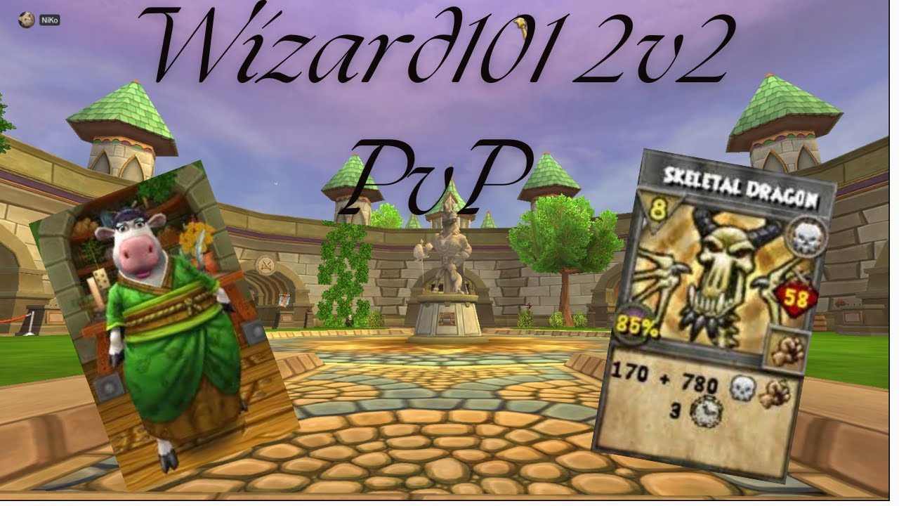 Wizard101 2v2 PvP: When the Life uses Bone Dragon - YouTube