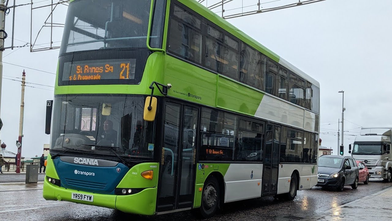 Transpora North West Scania N230UD OmniCity [2903, YR59 FYW] - YouTube