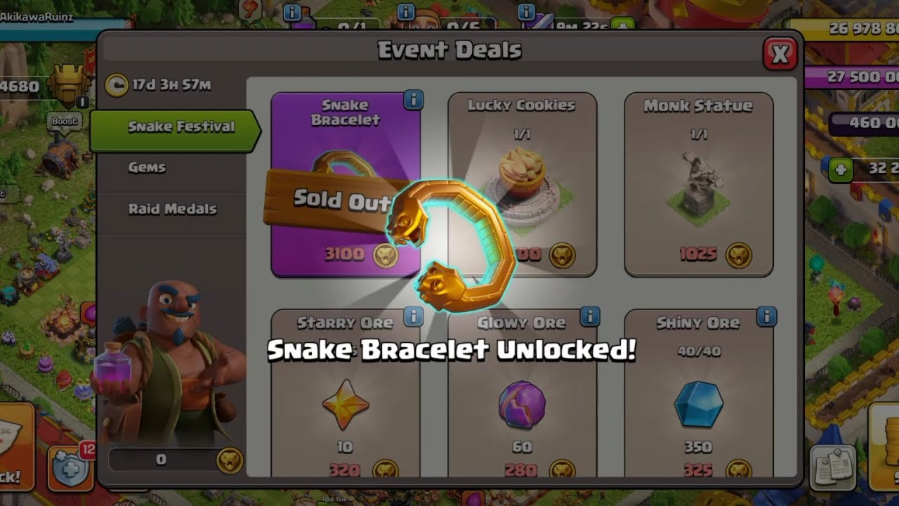 COC - I Have Unlocked and Upgraded A New Equipment: Snake Bracelet from ...