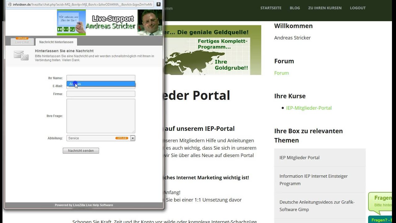 Persönliche Nachricht von Andreas Stricker - YouTube