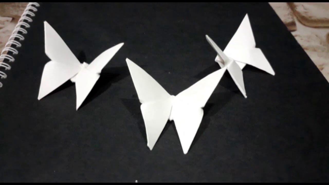 Origami Butterfly Tutorial (In just 3 minutes) - YouTube