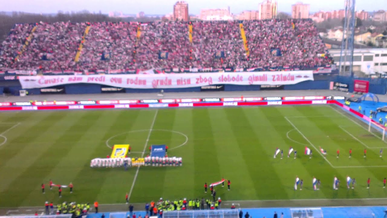 Himna Srbije (Bože pravde) - Hrvatska : Srbija, Zagreb Maksimir 22.03. ...