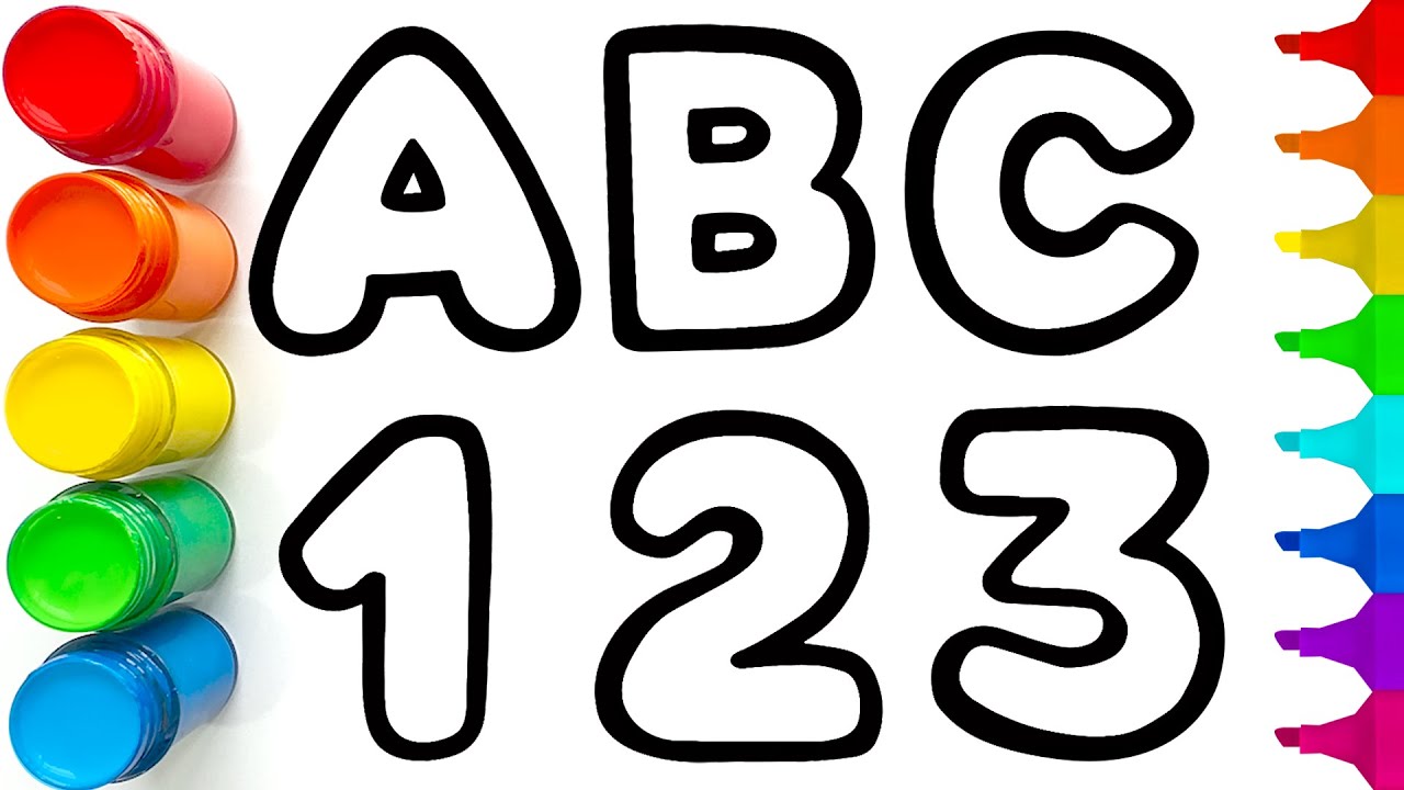 123-ABC Drawing | Learn How to Draw 123-ABC Step by Step - YouTube