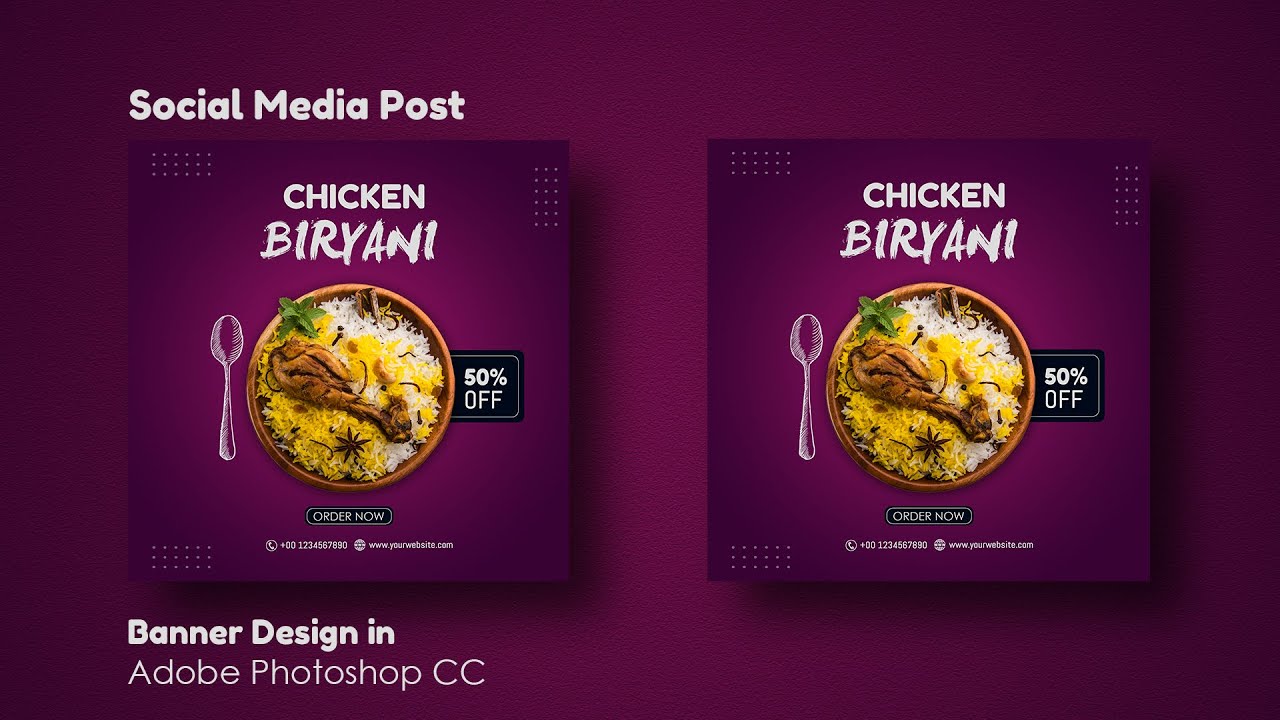Design Food | Social Media | Post | Photoshop CC - YouTube