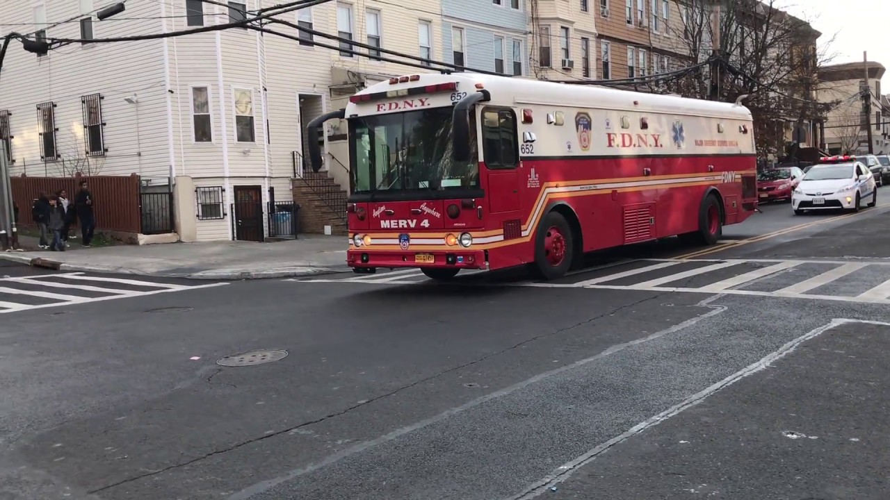 FDNY MERV 4 TAKING UP FROM 4TH ALARM FIRE ON COLLEGE AVENUE IN ...