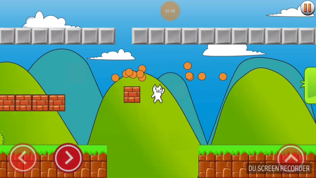 Cat Mario 2 HD stage 1 (game monyet) - YouTube