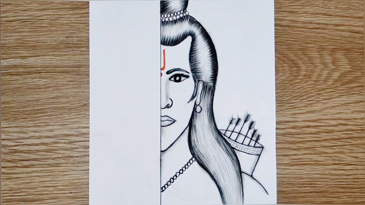 Bhagwan shri ram pencil drawing | easy pencil drawing | hindu gods ...