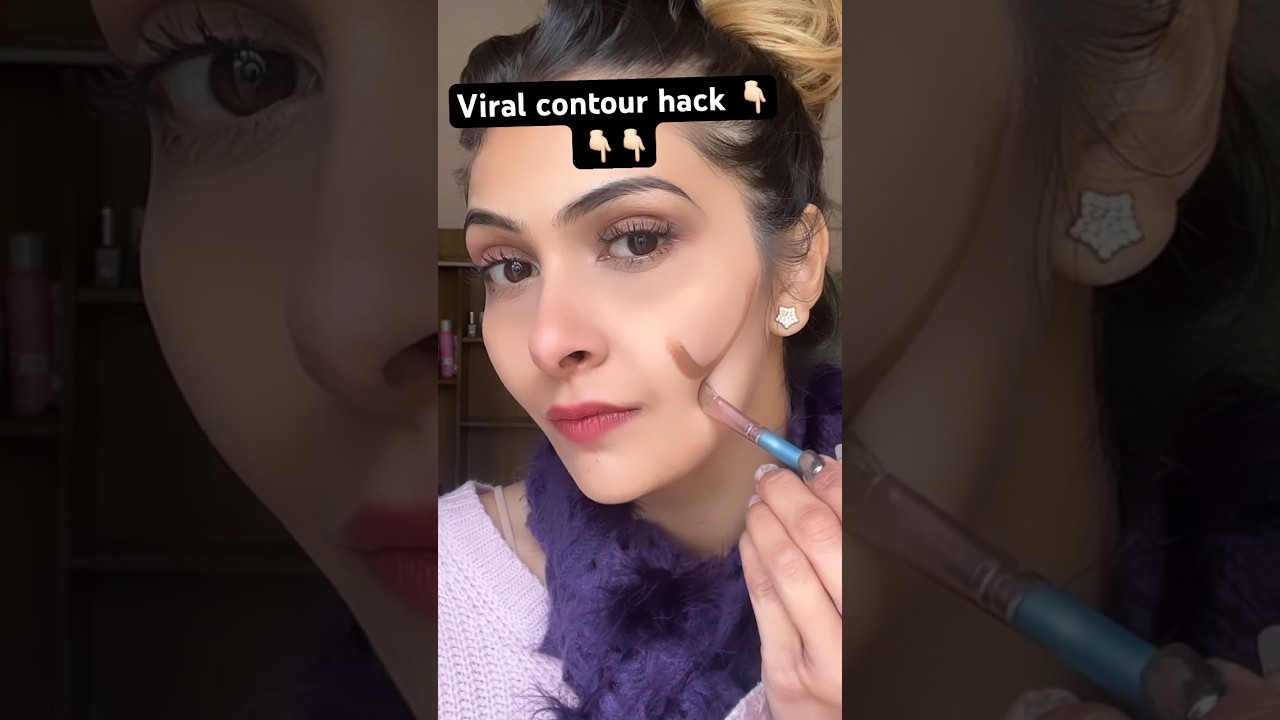 Most Viral Contour Hack 🌷 Makeup Beutyhack Grwmcosmetics 5415