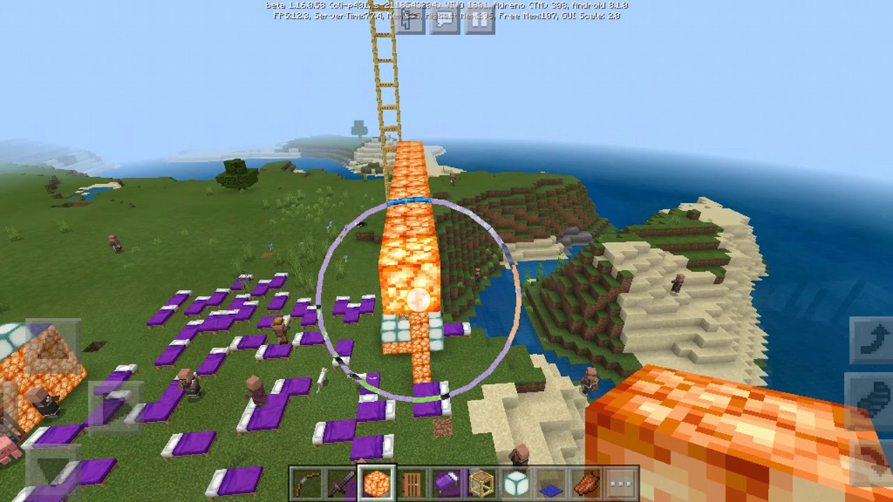 Playing minecraft beta creative mode(2) - YouTube