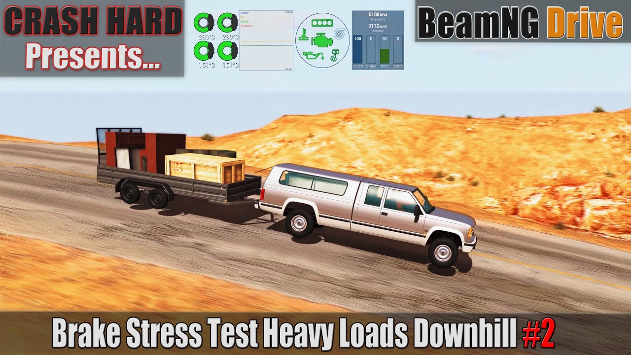 BeamNG Drive - Brake Stress Test Heavy Loads Downhill #2 - YouTube