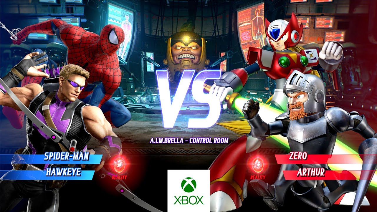 Marvel VS Capcom Infinite SPIDER MAN & HAWKEYE vs ZERO & ARTHUR - YouTube