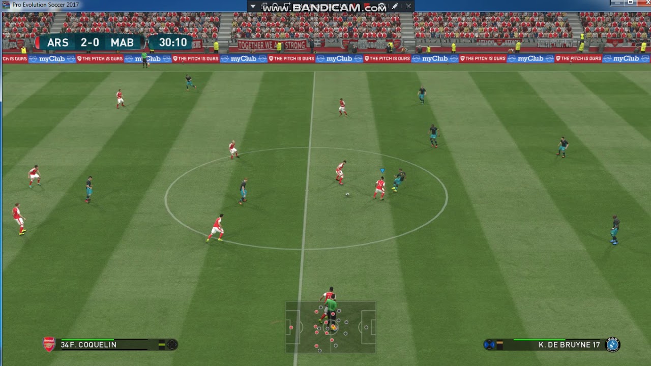 PES 2017 ARSENAL : 2 / MAN BLUE : 1 - YouTube