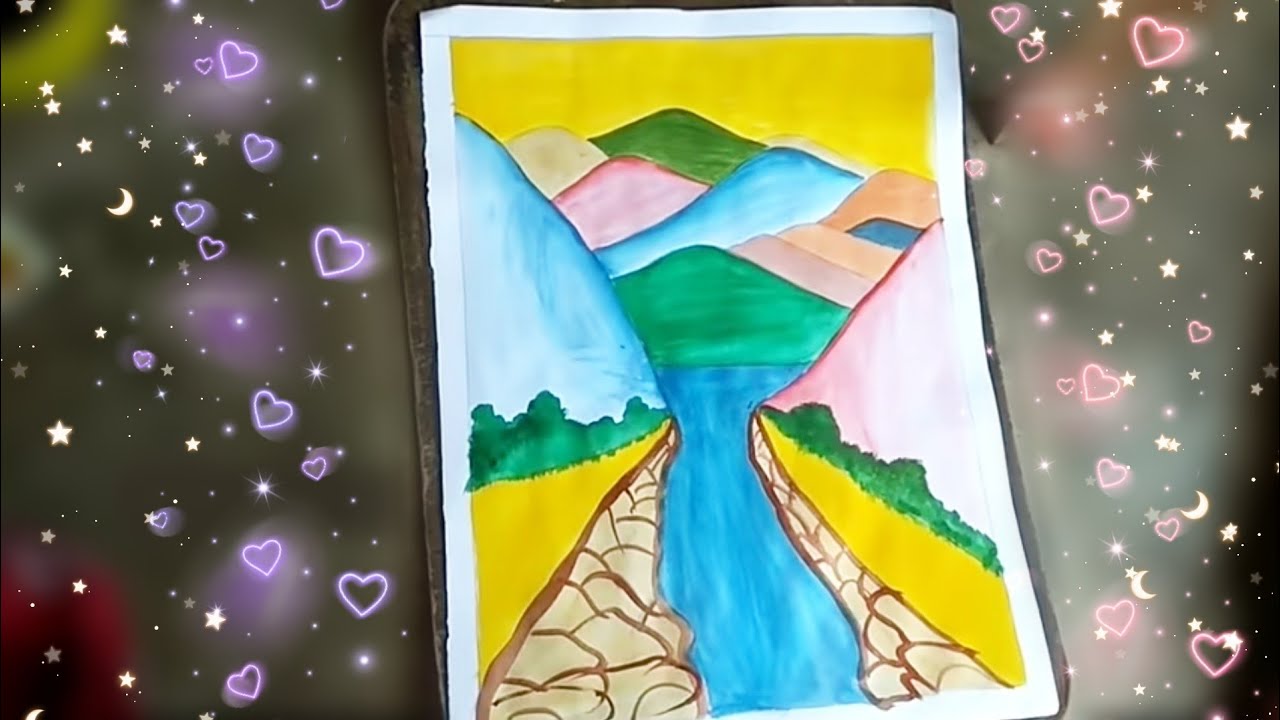 Scenery Water Colour Drawing | Rimi Basak - YouTube