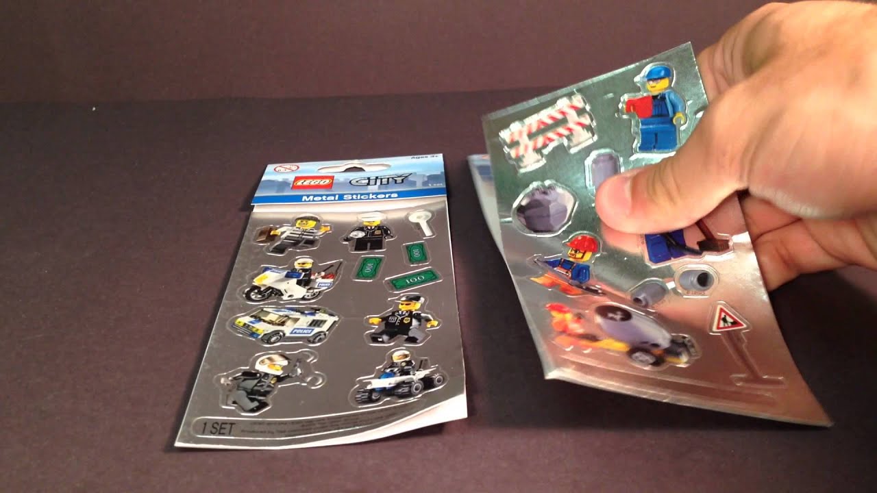 LEGO City Stickers REVIEW - 2 Packs! - YouTube