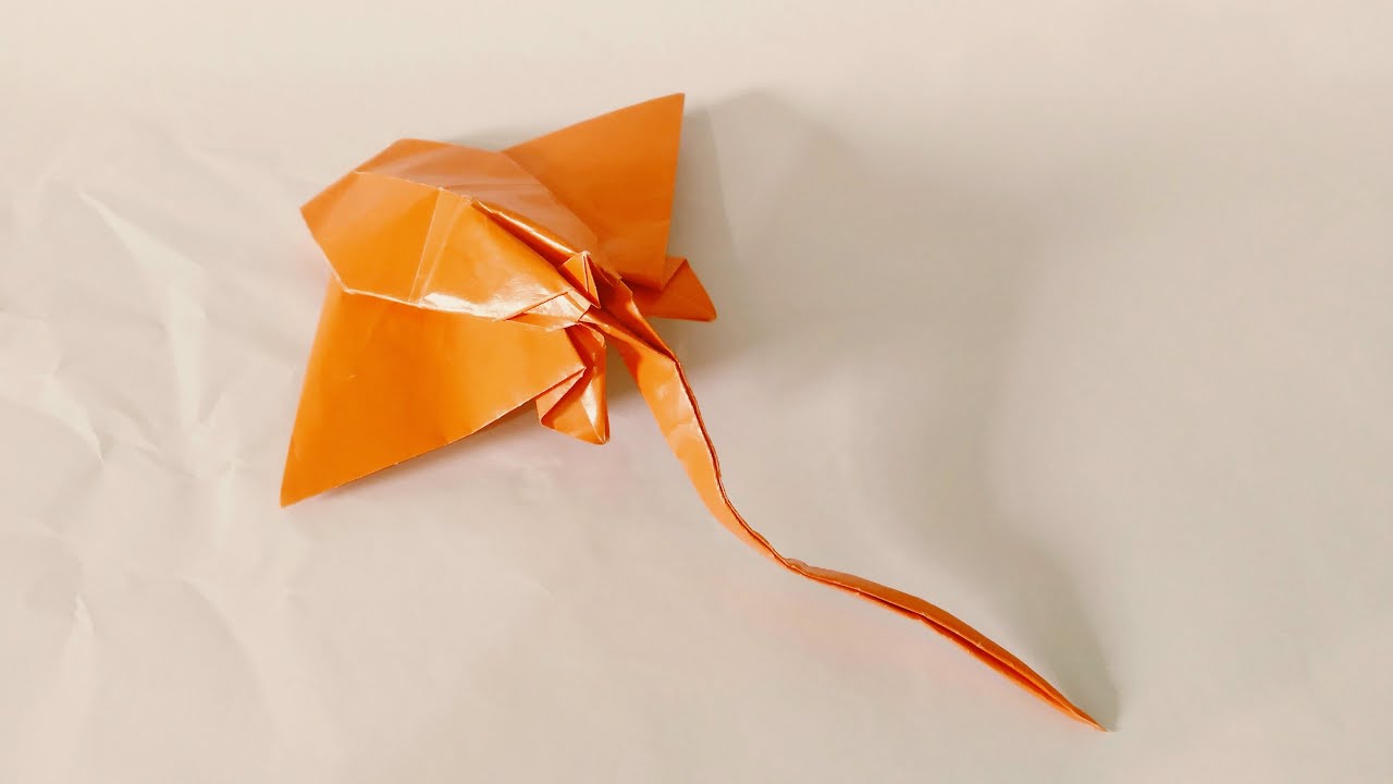 Origami Raia-águia - versão cauda longa (Eagle ray - long tail version ...
