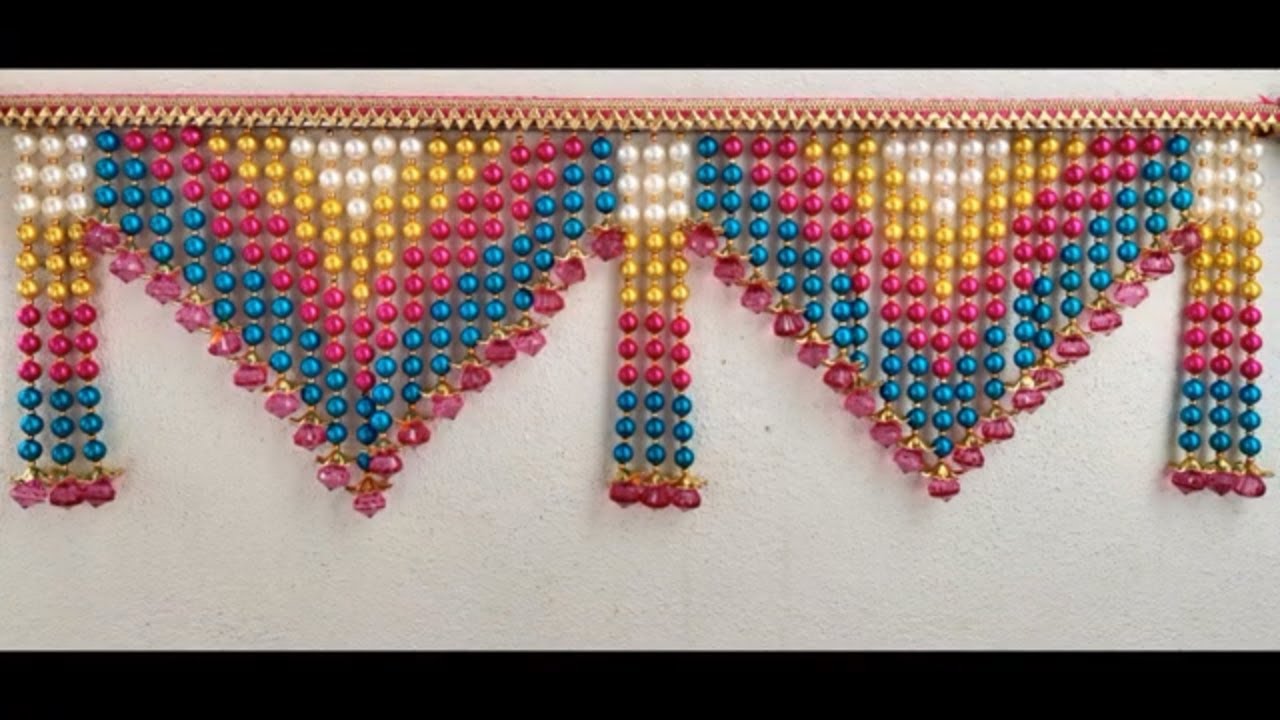 DIY - HOW TO MAKE DOOR HANGING TORAN FROM STONES || HANDMADE TORAN DIY ...