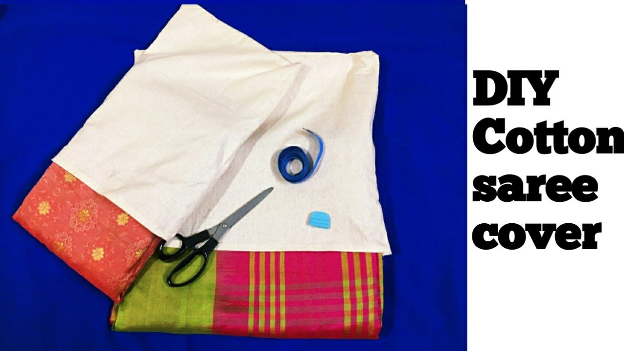 DIY saree cover/how to stitch cotton saree cover/silk saree cover - YouTube