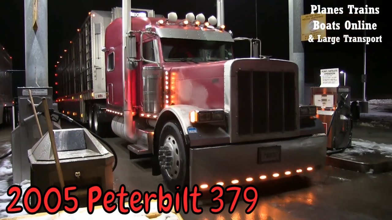 2005 Red Peterbilt 379 At Ontario Truck Stop - YouTube