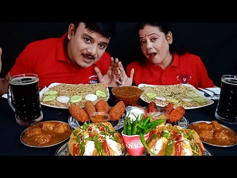 25X🔥SPICY🌶 STREET FOOD CHILLI NOODLES MANCHURIAN EATING CHALLENGE|KURKURE TANDOORI MOMOS RAJ KACHORI