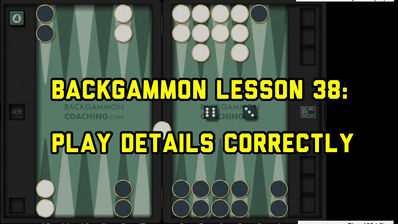 Backgammon - Position of the Day: 38 - Play details correctly - YouTube