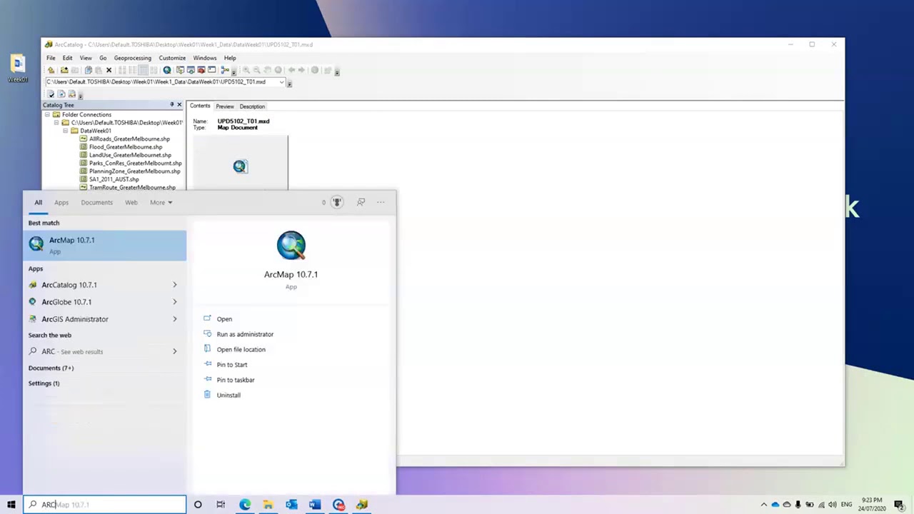 Week01 S01 4 Opening the MXD map - YouTube