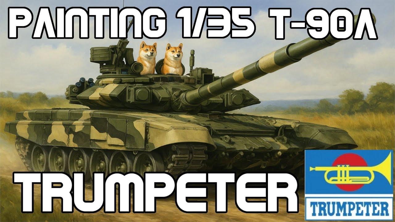 Painting and finishing the build of Trumpeter T-90A 1/35 scale tank ...