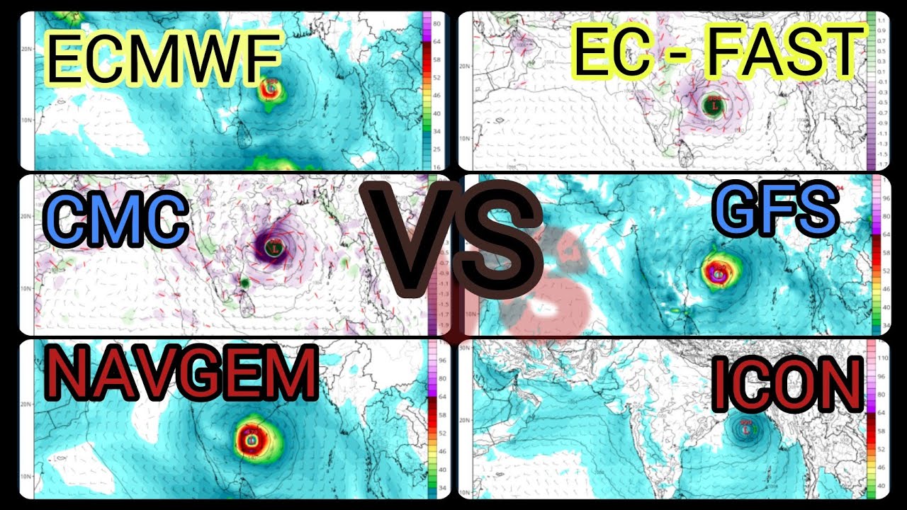 ECMWF Vs CMC Vs GFS Vs NAVGEM Vs ICON Models | Different Models Track ...