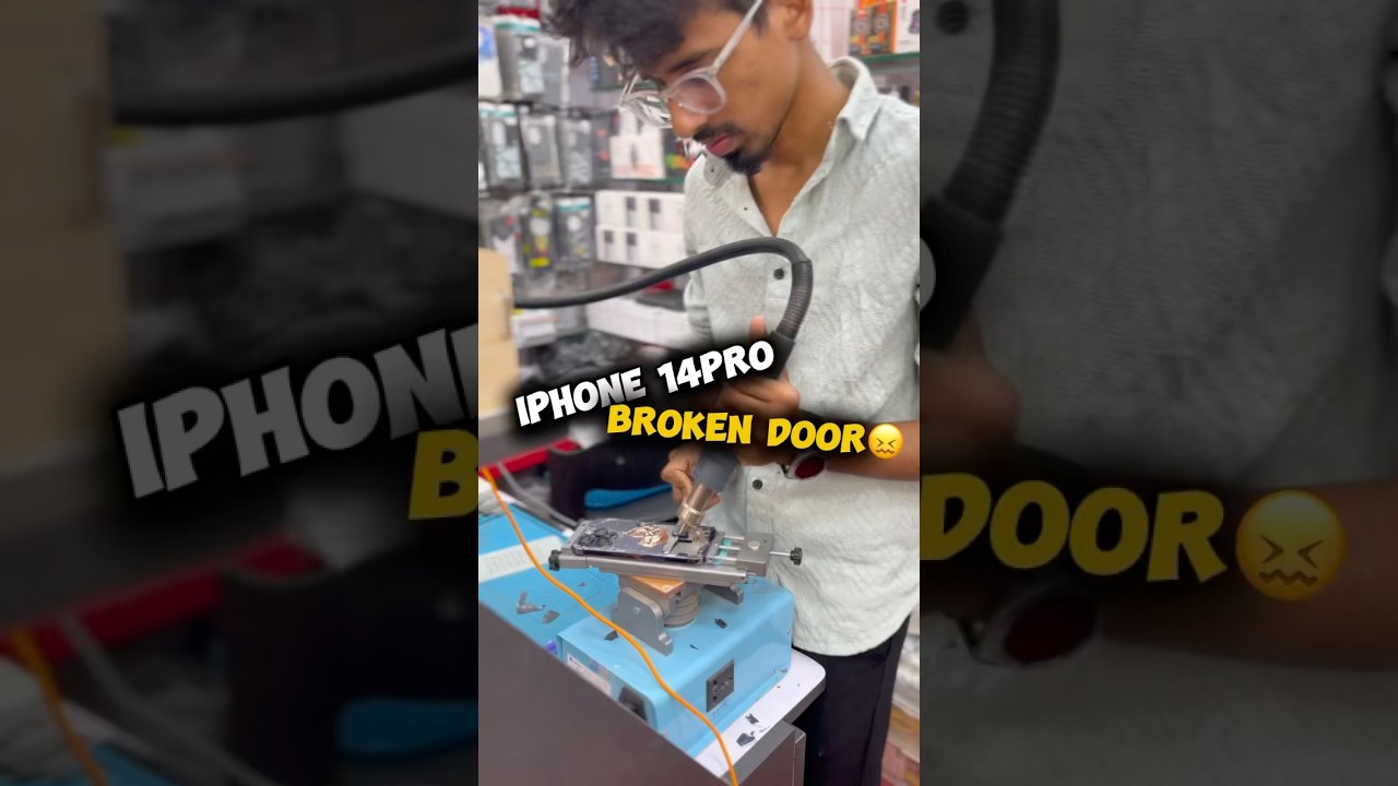 Iphone 14pro Fully Broken 😖 Back Door , Replacement Done 💯 cnt us 7358986549 #techboyz - YouTube