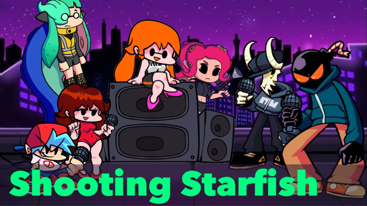 【FNF】Splatoon BGM ｢Shooting Starfish｣ FNF Cover sing BF, GF, Whitty ...