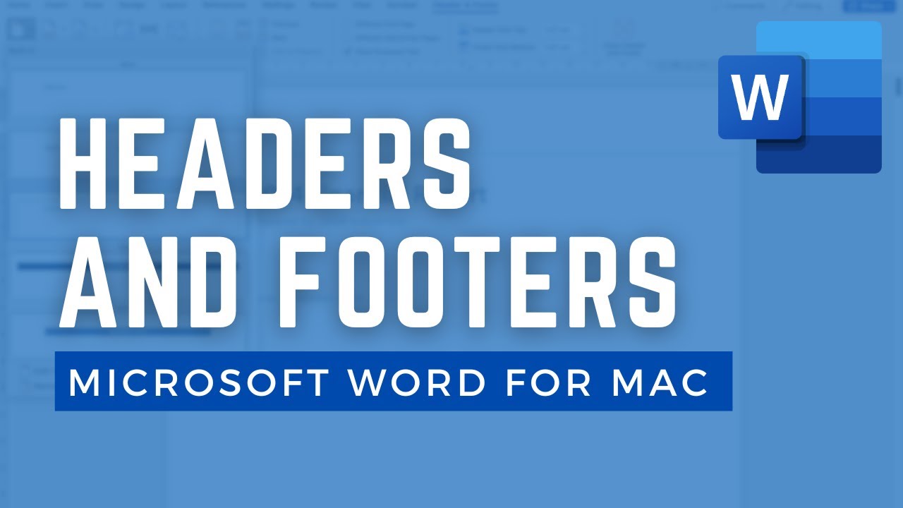 How to insert headers and footers in Microsoft Word for Mac - YouTube