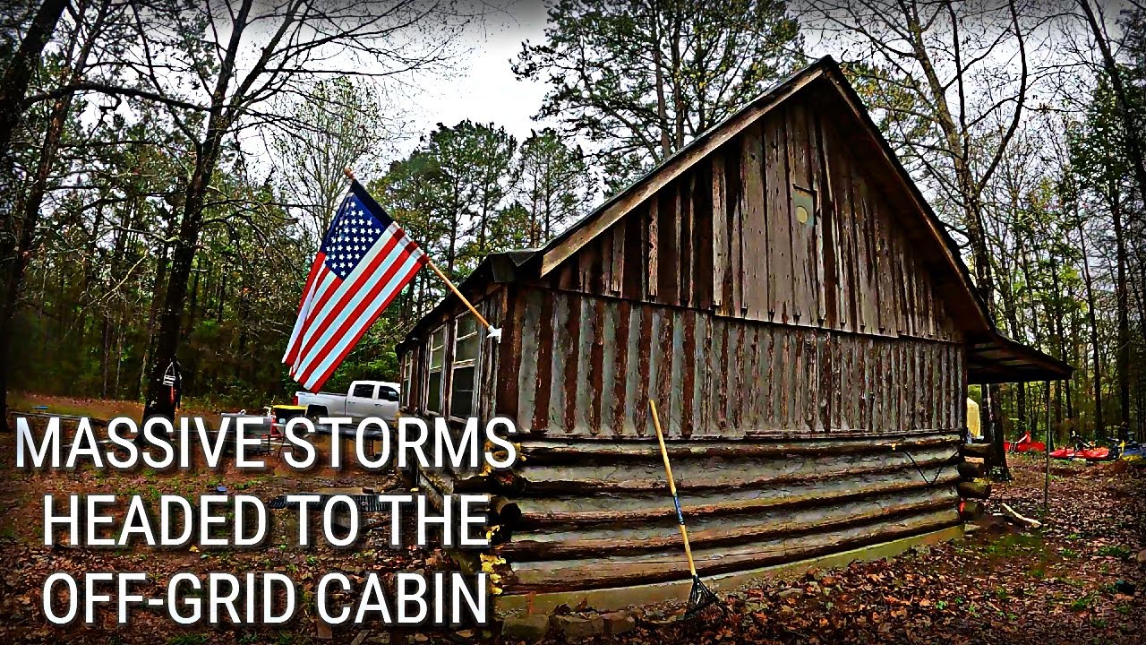 CRAZY WEATHER | living off grid | log cabin build | cabin ...