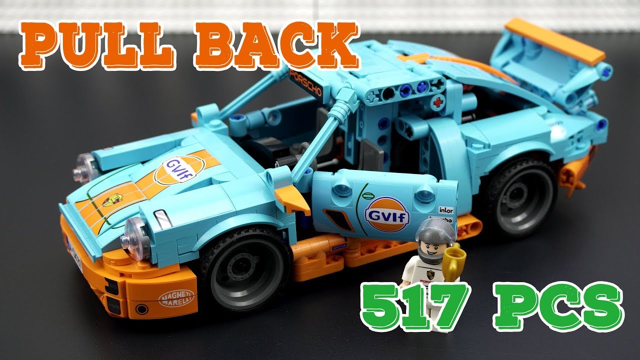 Lego Cars: Pull Back Porsche Brick Set Speed Build & Review ...