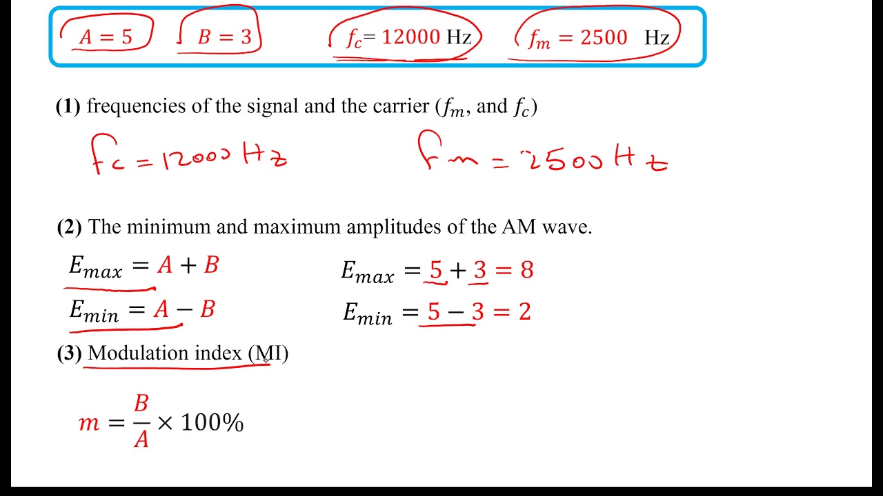 Modulation and Demodulation Chapter 3 lecture 2 Examples of AM - YouTube