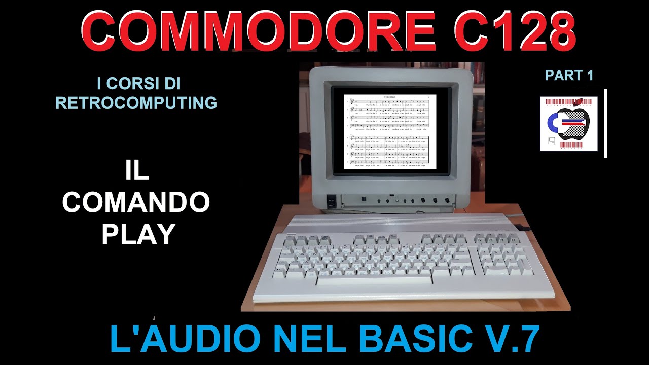 COMMODORE 128 CORSO BASIC V7 PLAY Part1 note ottave voci pause # ...