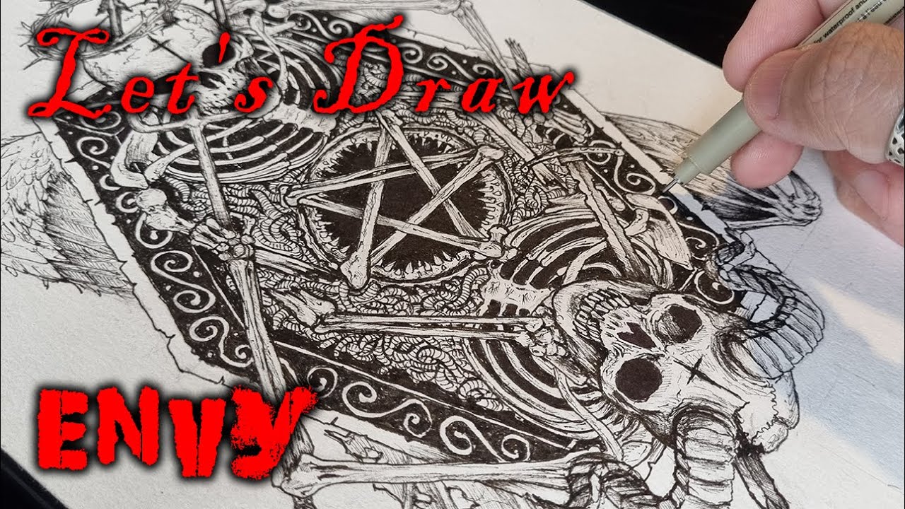 Let's Draw "ENVY" | The Seven Deadly Sins Drawing Series Ep. 3 - YouTube