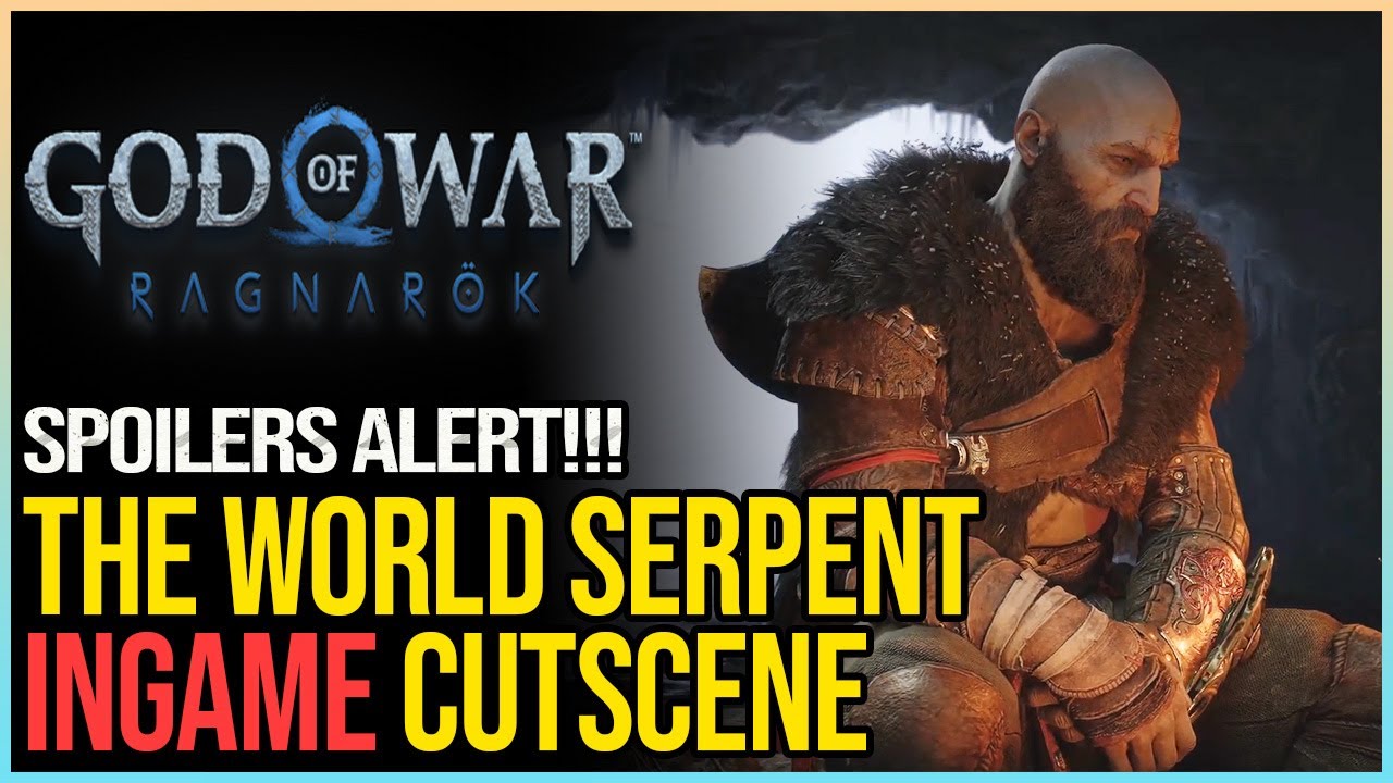 Atreus Talks to World Serpent Jörmungandr God of War Ragnarok Scene ...