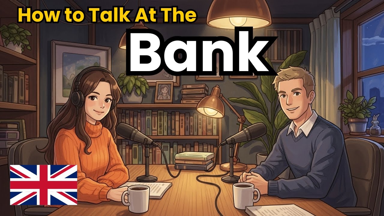 How to Talk at the Bank in English | English Conversation Practice ...