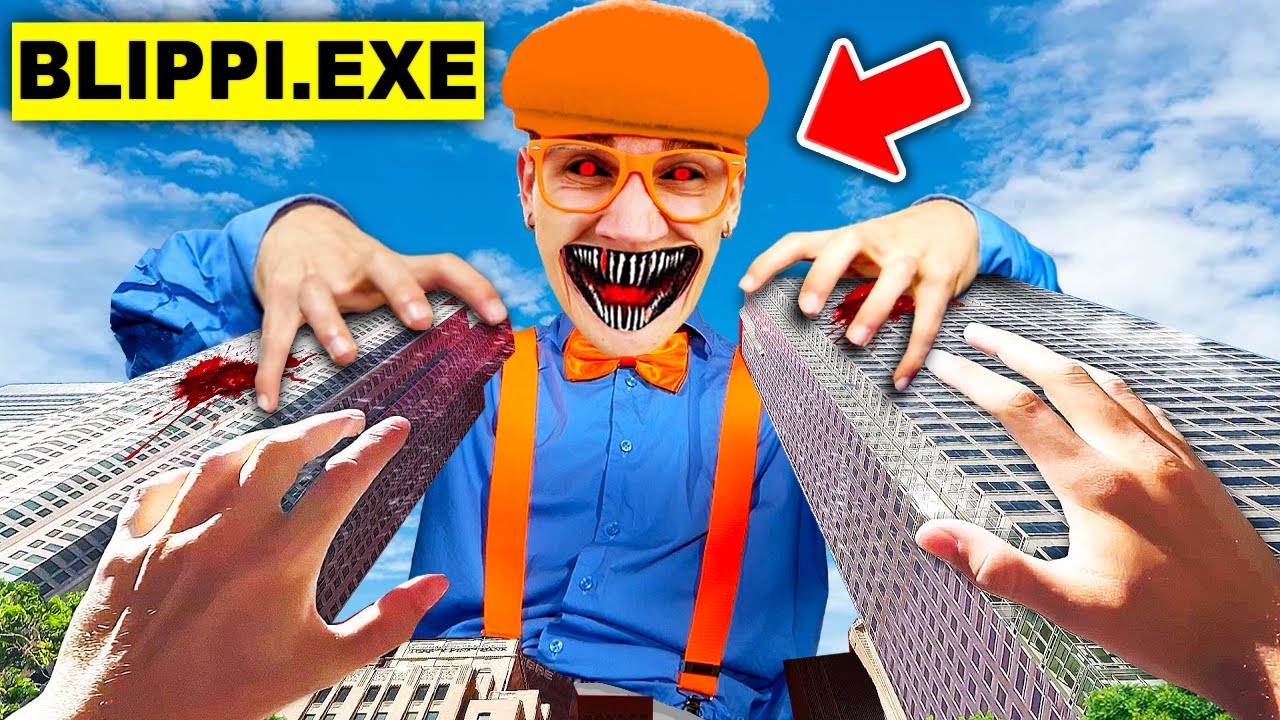 SE VEDI BLIPPI EXE GIGANTE DISTRUGGERE LA TUA CITTÀ, SCAPPA ORA!😱 (VITA ...