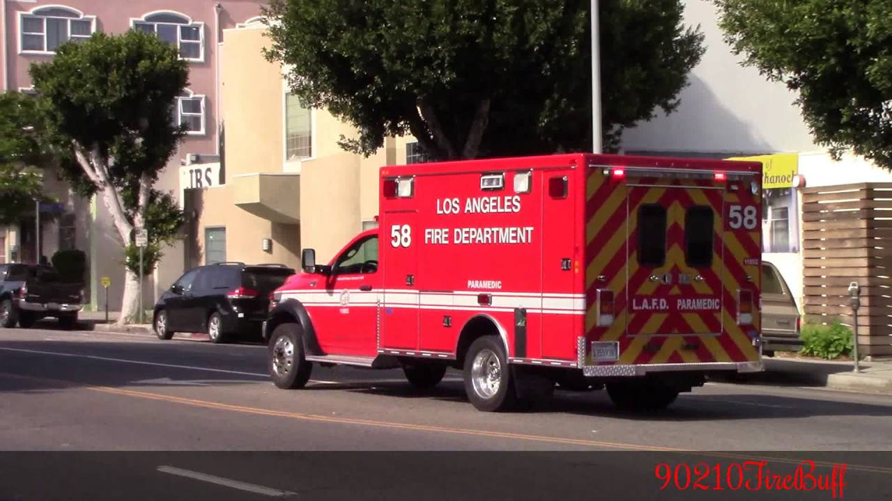 LAFD Rescue 58 Responding from Station 58 - YouTube