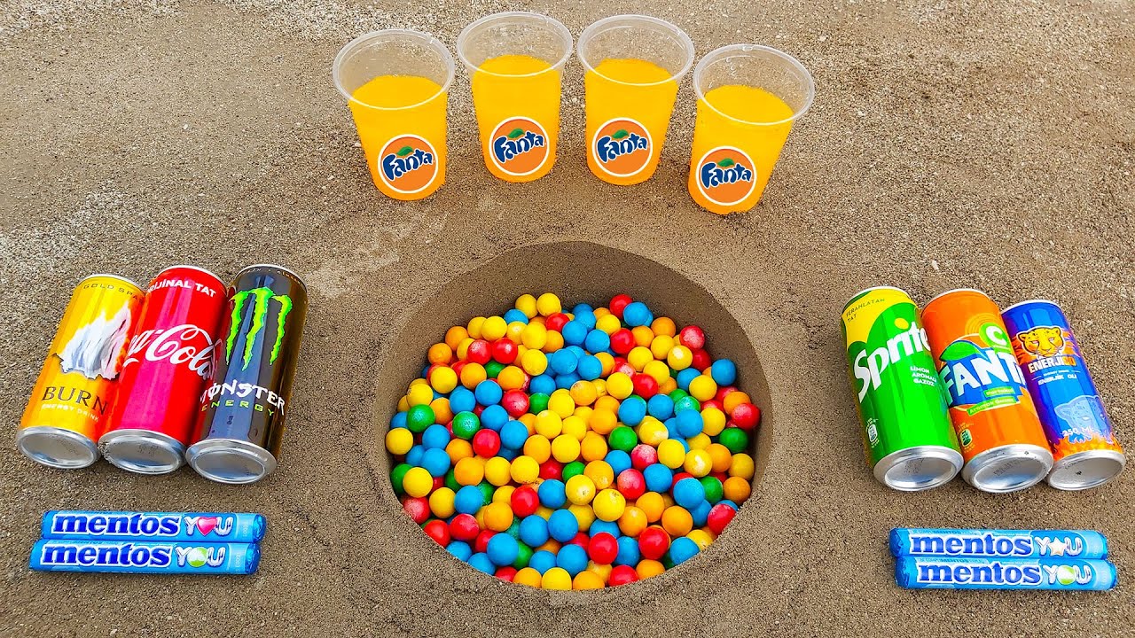 Gum, Fanta, Coca Cola, Monster, Sprite, Burn, Enerjico and Mentos ...