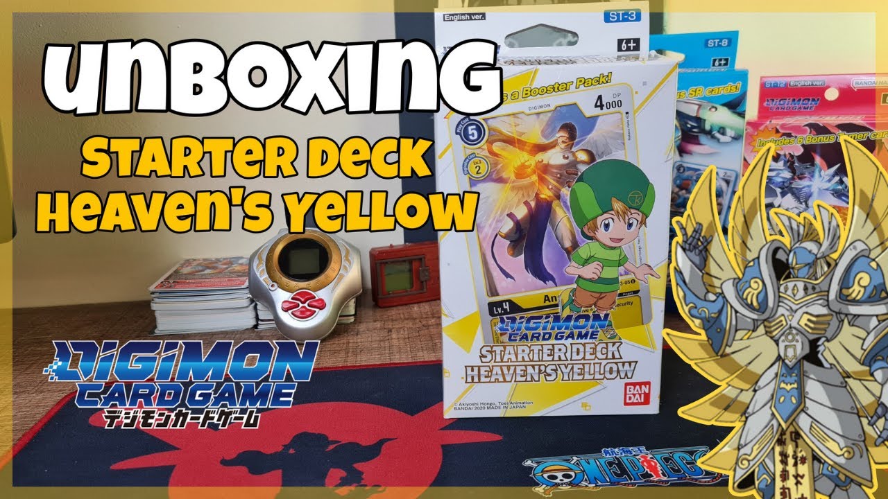 UNBOXING DIGIMON TCG - STARTER DECK HEAVEN'S YELLOW - YouTube