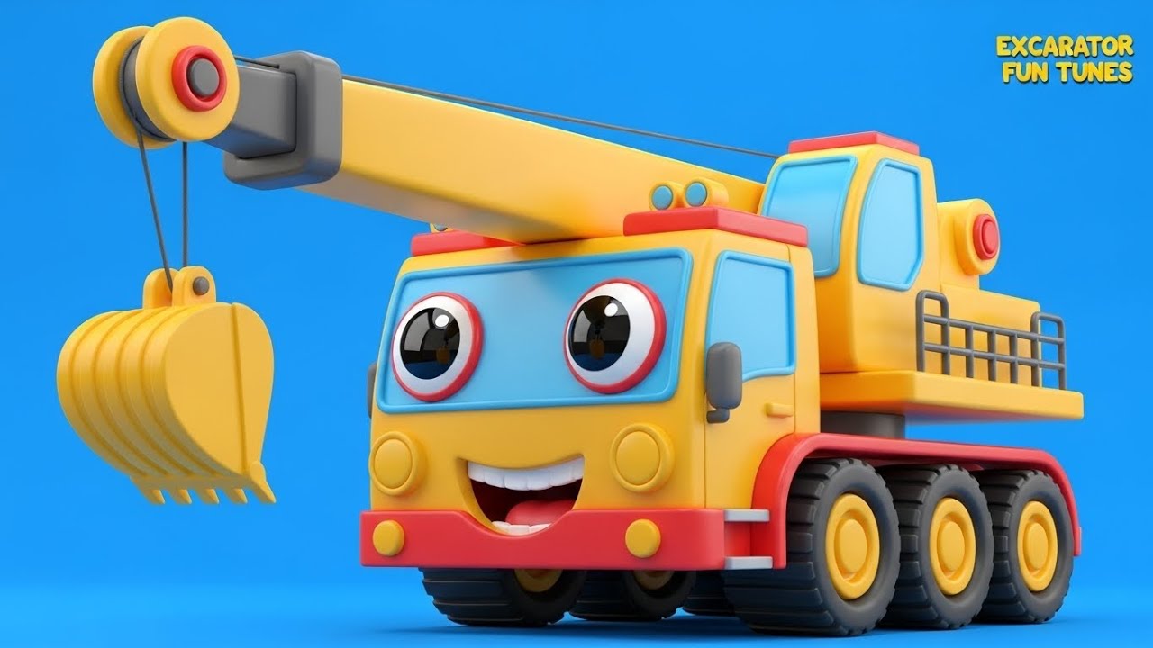 🚧 Crane and Friends Build a City – 3D Construction Vehicles Song for ...