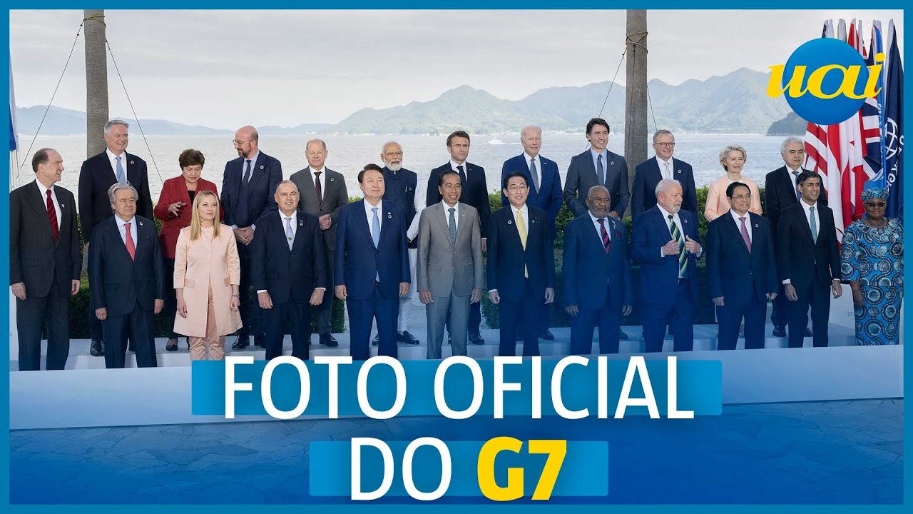 Lula participa de foto oficial com líderes membros do G7 - YouTube